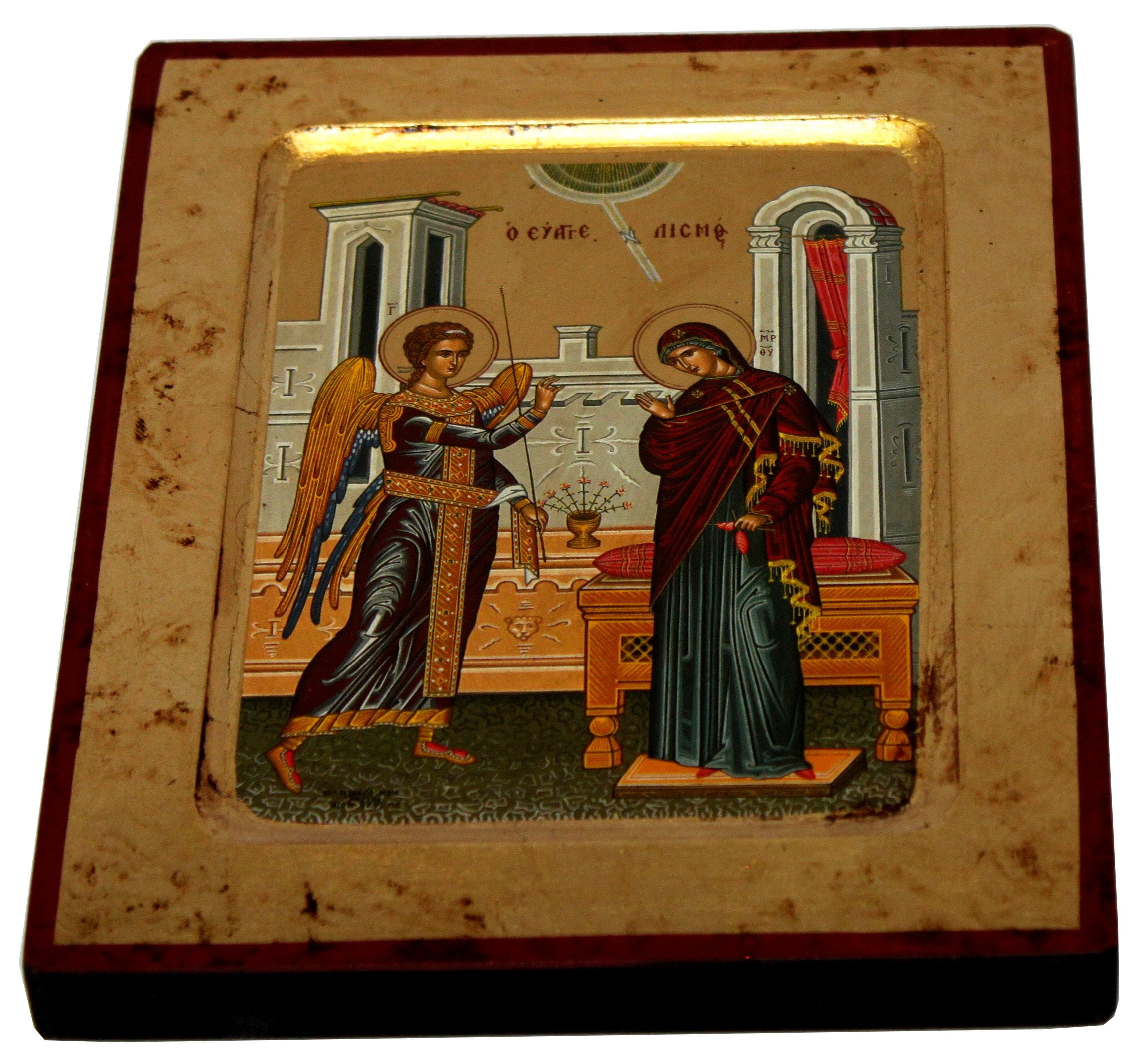 Holy Land Market Annunciation - Visitation Icon with sheets of Gold ...