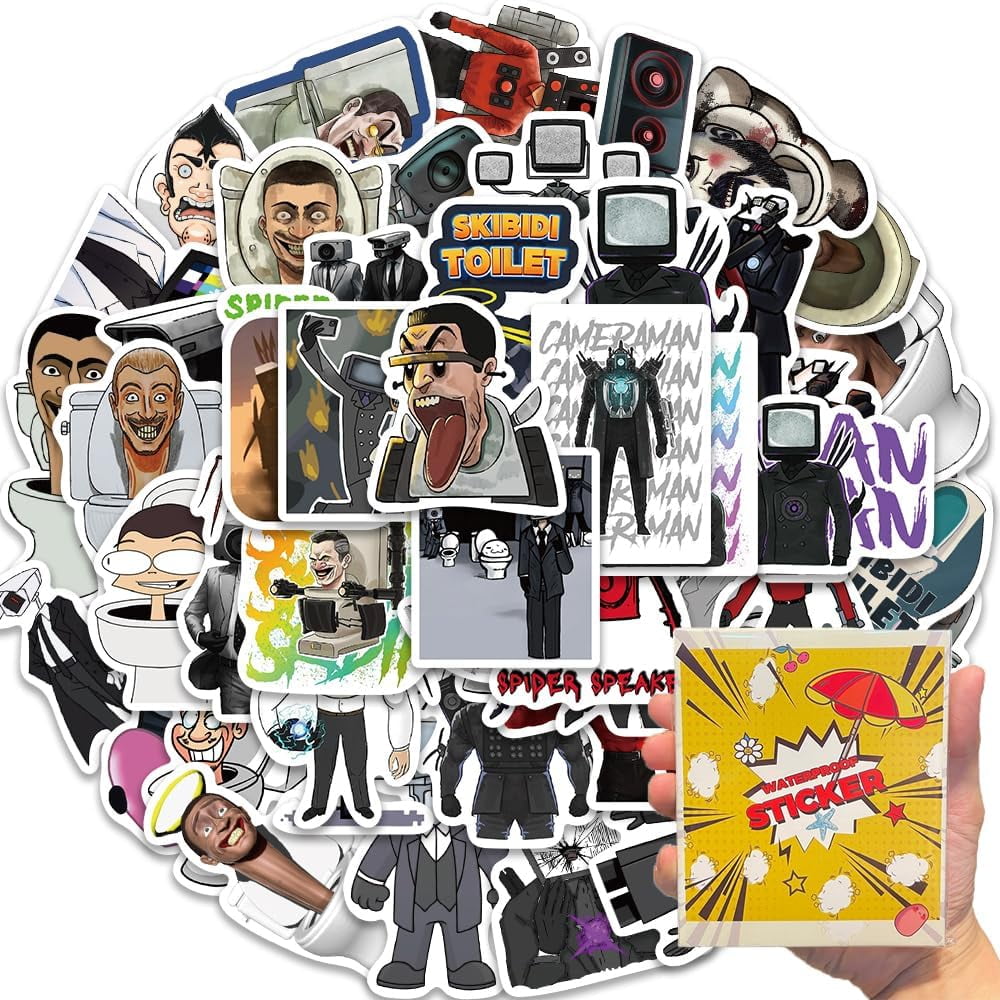 Skibidi Toilet Stickers 50pcs Toilet Titan TV Man Speakerman Bosses ...