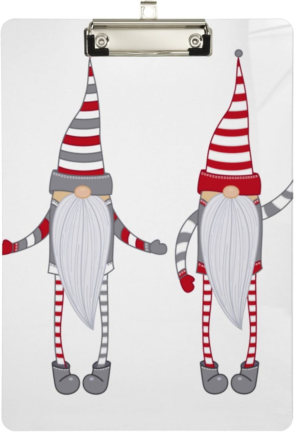 FMSHPON Christmas Grey Red Slim Gnome Clipboard Hardboard Wood Nursing ...