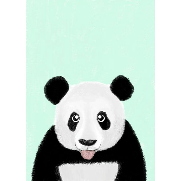 Cute Panda Poster Print by Barruf - Walmart.com - Walmart.com