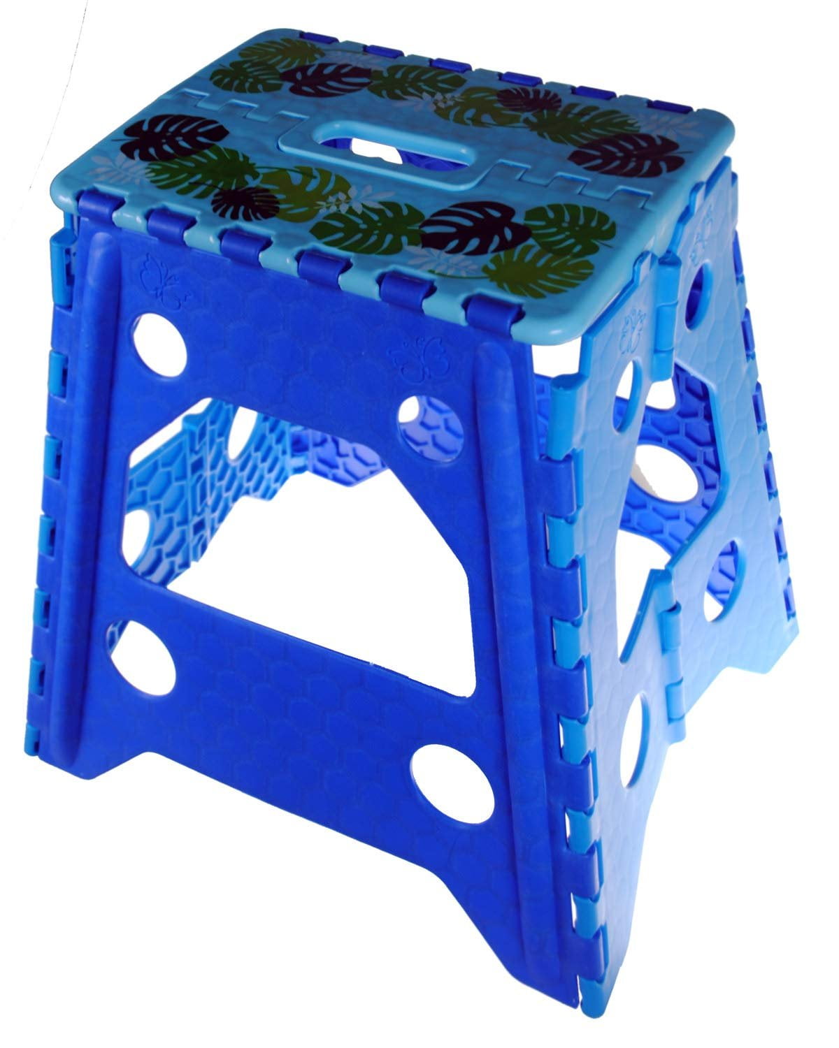 Blue Butterfly Sturdy 15 Inch Foldable Plastic Garden Step Stool ...