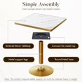31.5" Square Dining Table, Square Restaurant Table with 1.2" Thick ...