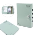 12V Light Grey Adjustable Power Supply Box 18 Channel Wall Mounted ...