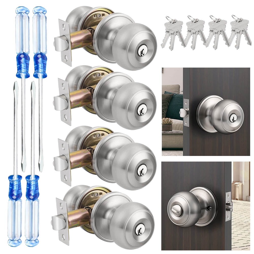 Hardware Keyed Entry Door Knob Set, Entrance Door Lock in Solid ...