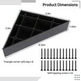 8 PCS Black Plastic Triangle Furniture Legs Lifters, Couch/Sofa/Chair ...
