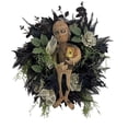 19.6IN Halloween Mummy Wreath, Spooky Artificial Wreath with Mummy ...