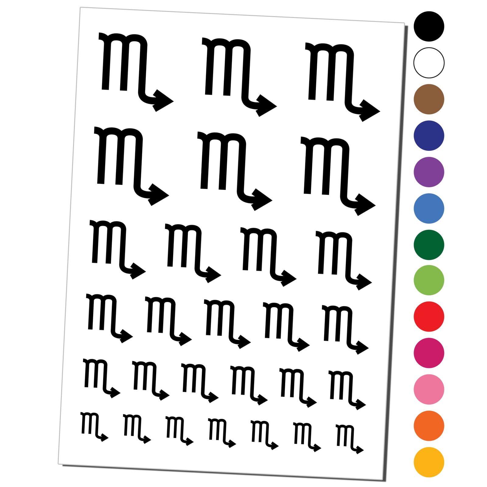 Scorpio Horoscope Astrological Zodiac Sign Water Resistant Temporary ...