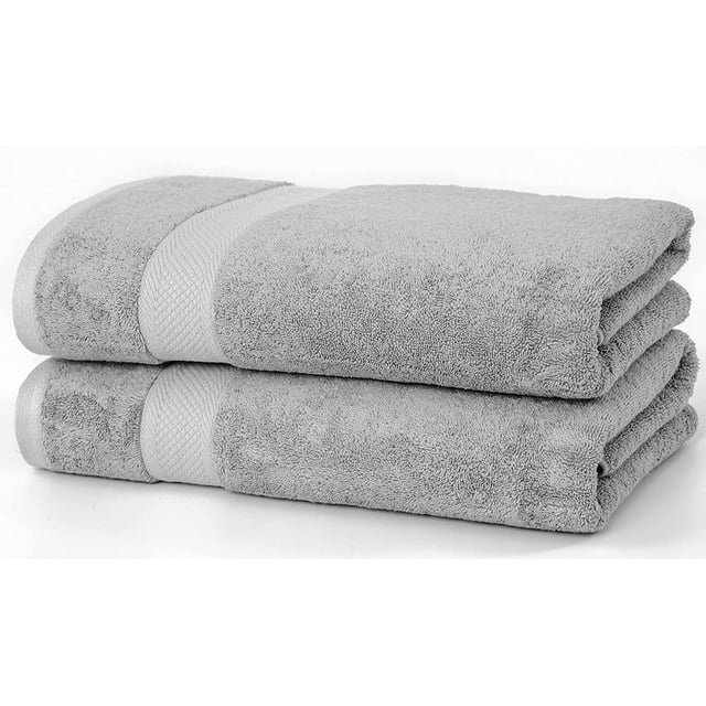 2 Pack Bath Towels, 100% Cotton Oversized Bath Sheets, 600 GSM Bathroom ...