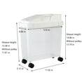 PPgejGEK Large Airtight Rice Container 20Lb with Wheels and Measuring ...