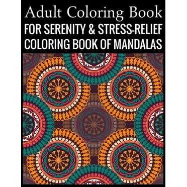 Stress Relief Coloring Book for Adults (Paperback) - Walmart.com
