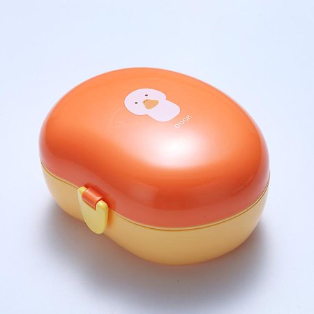Little Yellow Duck Cartoon Lunch Box 2 Layer Fruit Sandwich Bento Box ...
