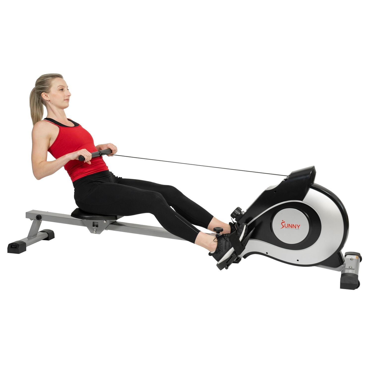 Sunny Health & Fitness Magnetic Rowing Machine - Silver - Sf-Rw520084s