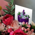 3drose, Cute Purple Basket of Flowers Illustration, 6 Greeting Cards ...