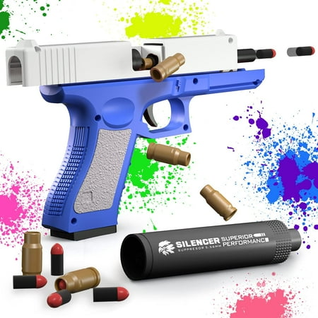Toy Gun with Jump Eject Magazine, Soft Bullets & Pull Back Action ...