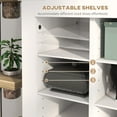 HOMCOM Shoe Cabinet with Adjustable Shelves for 27 Pairs of Shoes ...