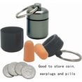2 packs aluminum pill containers keychain pocket coin storage metal ...