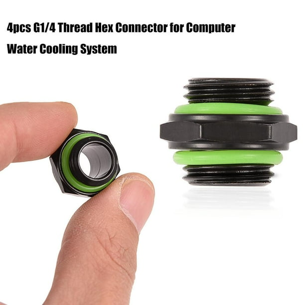 Ccdes Hex Water Cooling Connector,4pcs G1/4 Thread Fitting Hex Adapter ...