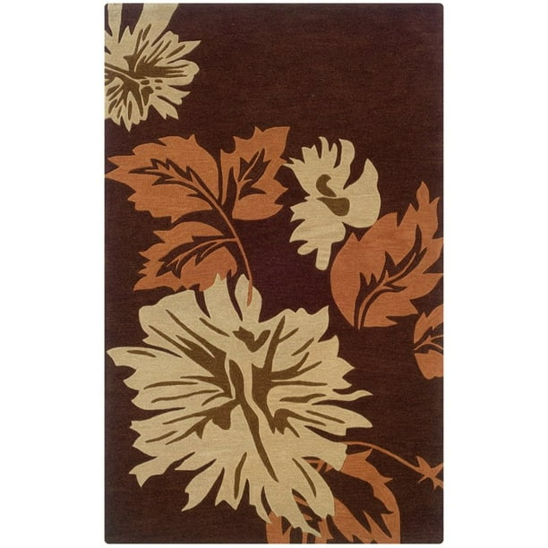 Riverbay Furniture With A Twist 5' x 7' Hand Tufted Rug in Chocolate ...