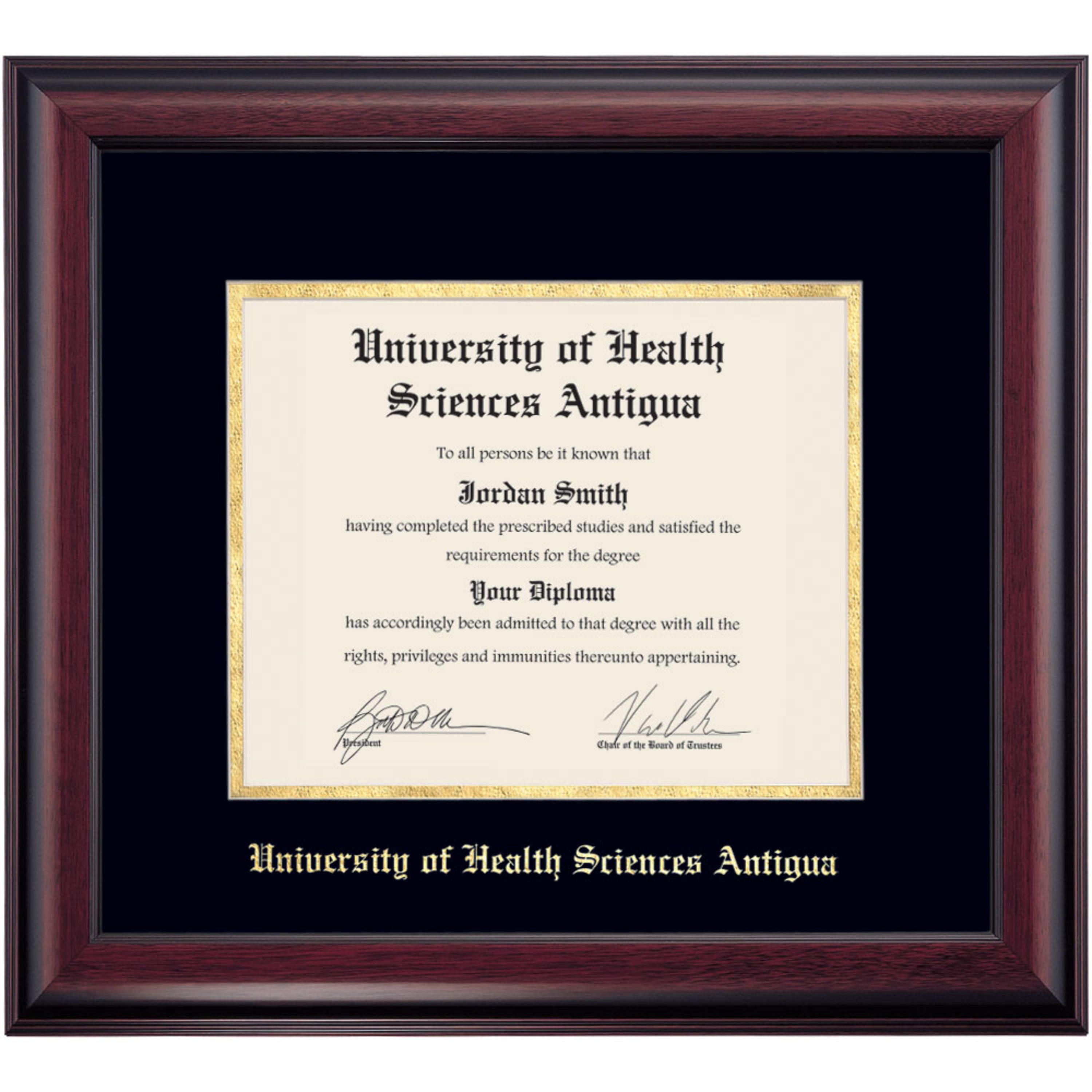 OCM Diploma Frame for University of Health Sciences AntiguaDocuments ...