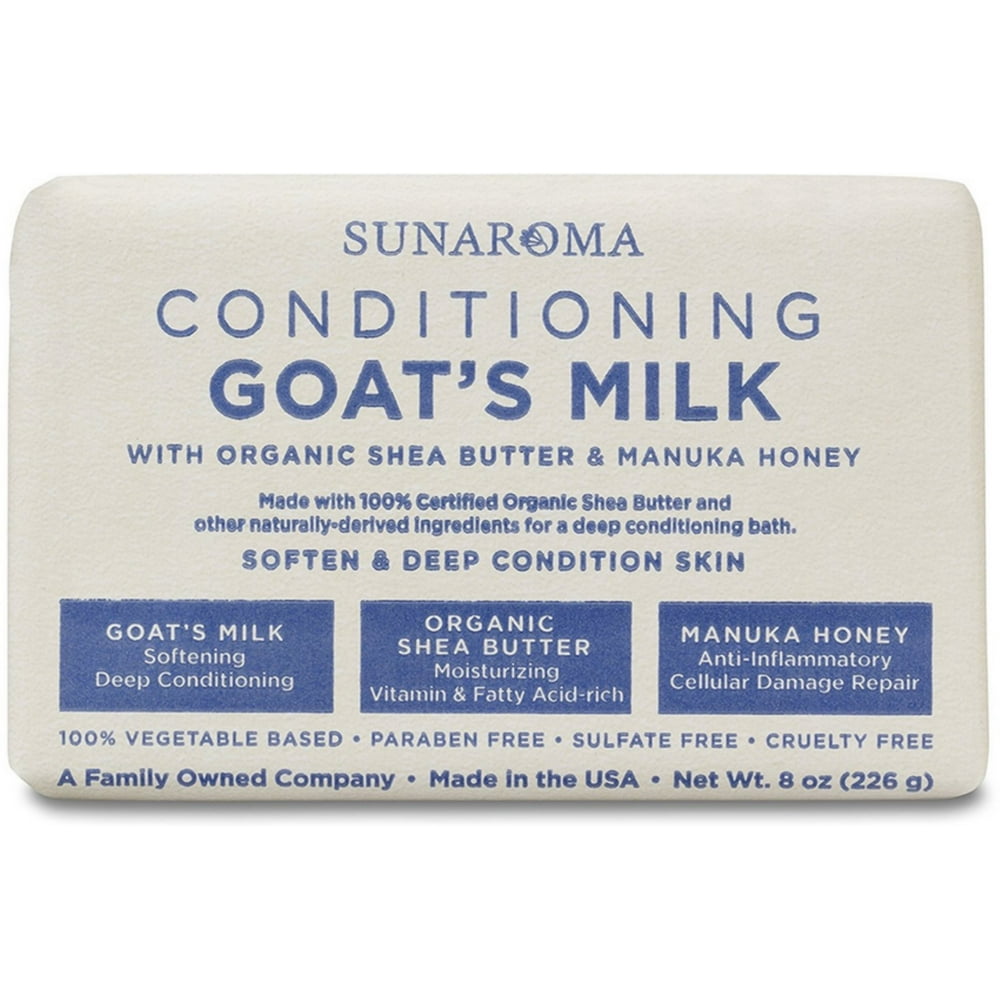 Sunaroma Conditioning Goat's Milk Soap 8 oz (Pack of 6) - Walmart.com ...