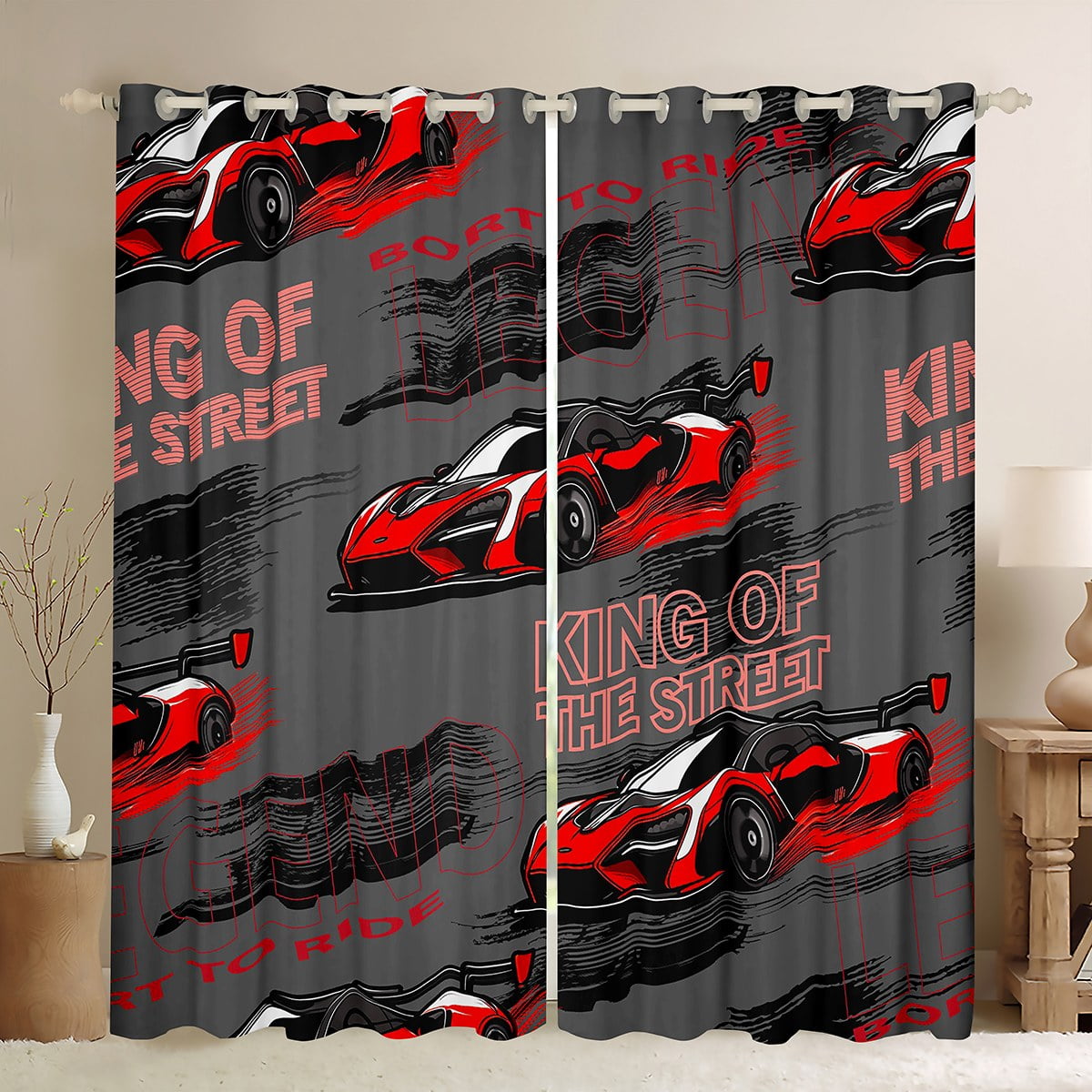 Click here for Erosebridal Red Sport Car Curtains And Drapes (38w... prices
