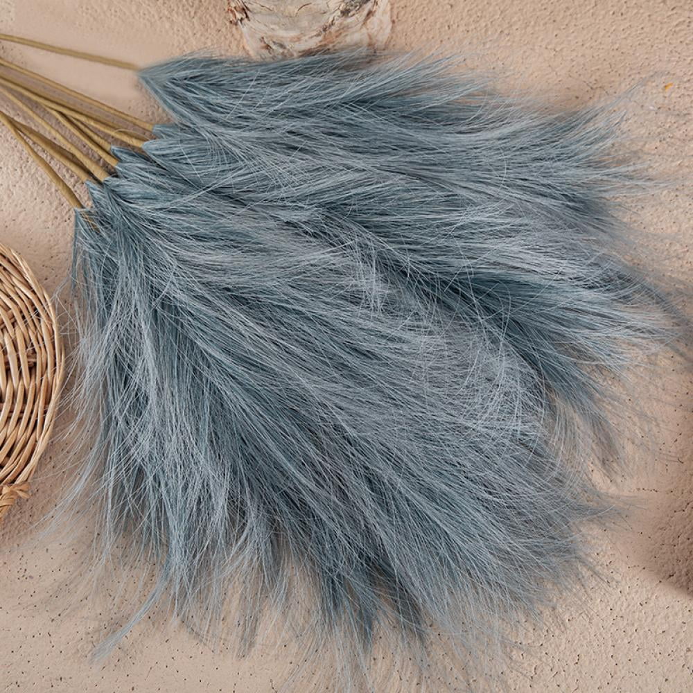 Faux Pampas Grass,5pcs Artificial Pampas Grass,30in Fluffy Fake Pompous ...