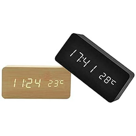 Wooden Time Clocks, Wood LED Digital Desk Wooden Time Clocks, Wood LED ...