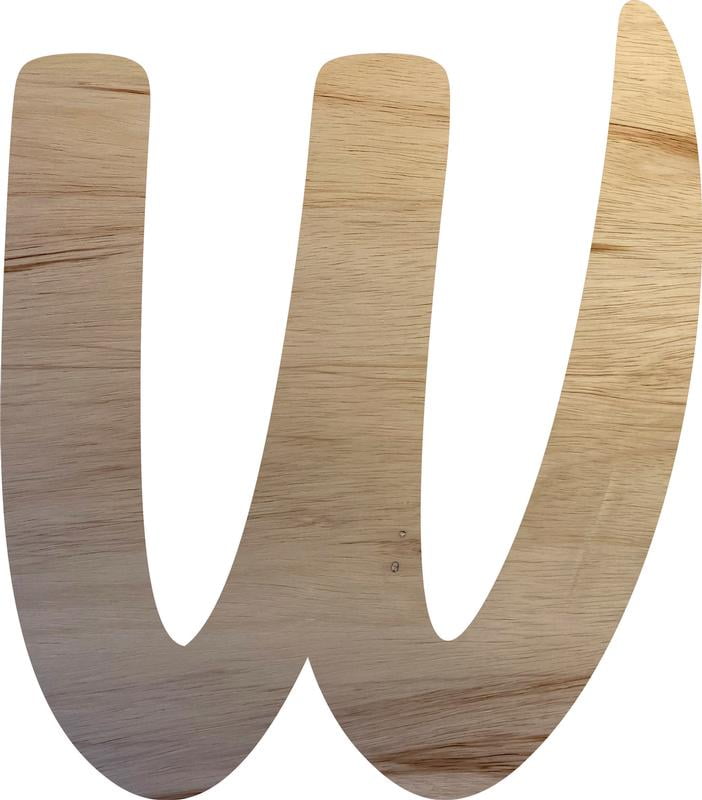 Wooden Letter Unfinished W, Wood Letter Craft 20'' Tall Wall Hanging ...
