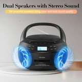 Boombox Cassette CD Player Combo with Bluetooth, AM/FM Radio for Home ...