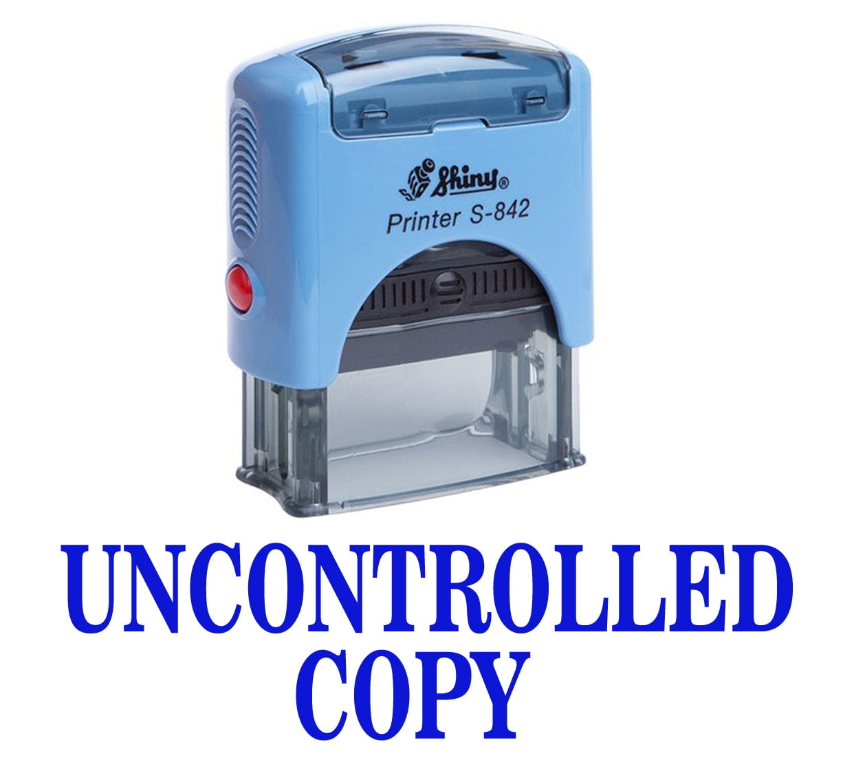 UNCONTROLLED COPY Self Inking Rubber Stamp Custom Shiny Office ...