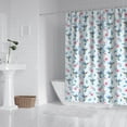 Basics Bathroom Shower Curtain, Water Resistant Fabric with Grommets ...