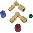 3X R12 to R134 A High/Low AC Fitting Port Retrofit Conversion Adapter ...