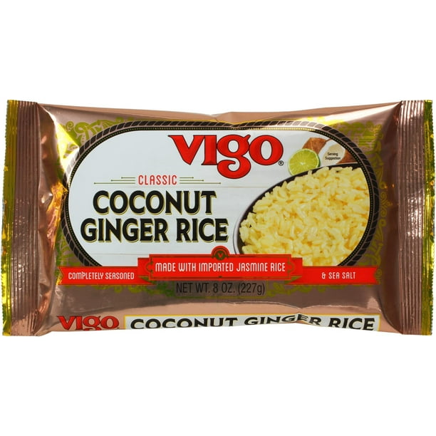 Vigo Authentic Coconut Ginger Rice, Imported Jasmine, 8oz (Coconut ...