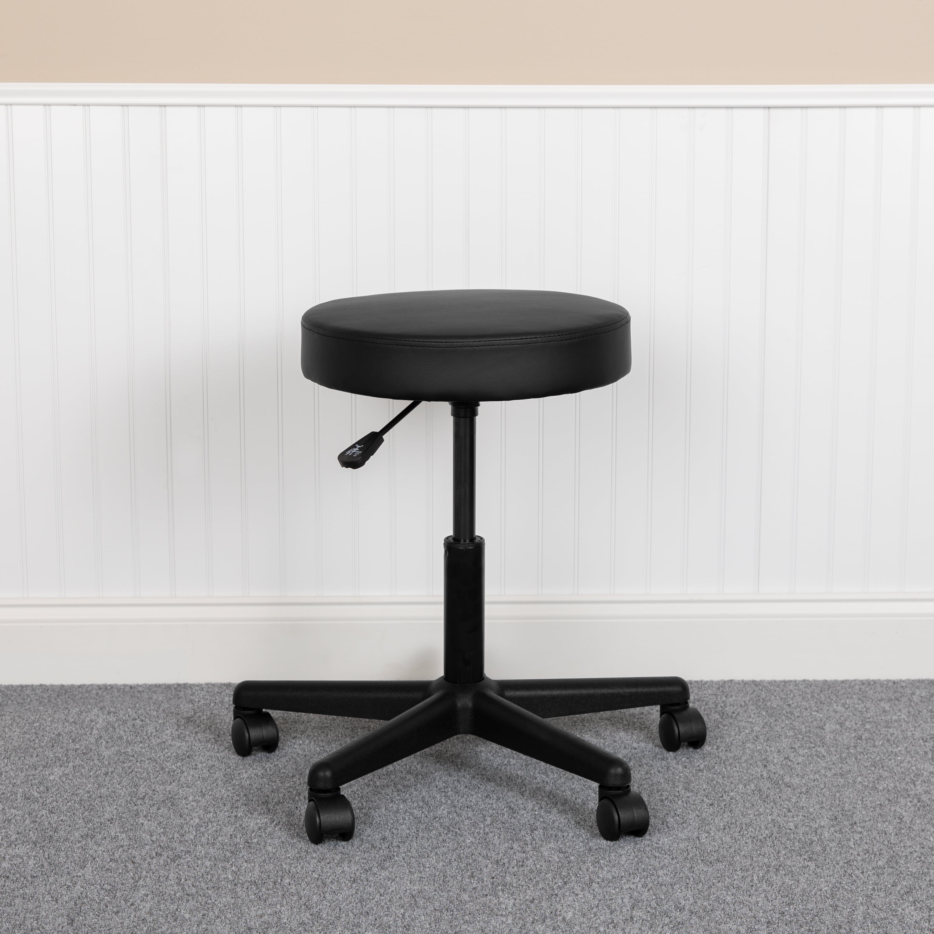 Flash Furniture HERCULES Series Black Backless Medical Doctor Stool ...