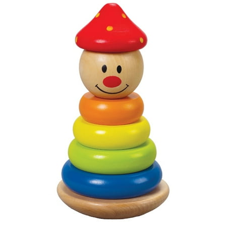 Hape - Early Explorer - Wooden Clown Ring Stacker Toy - Walmart.com