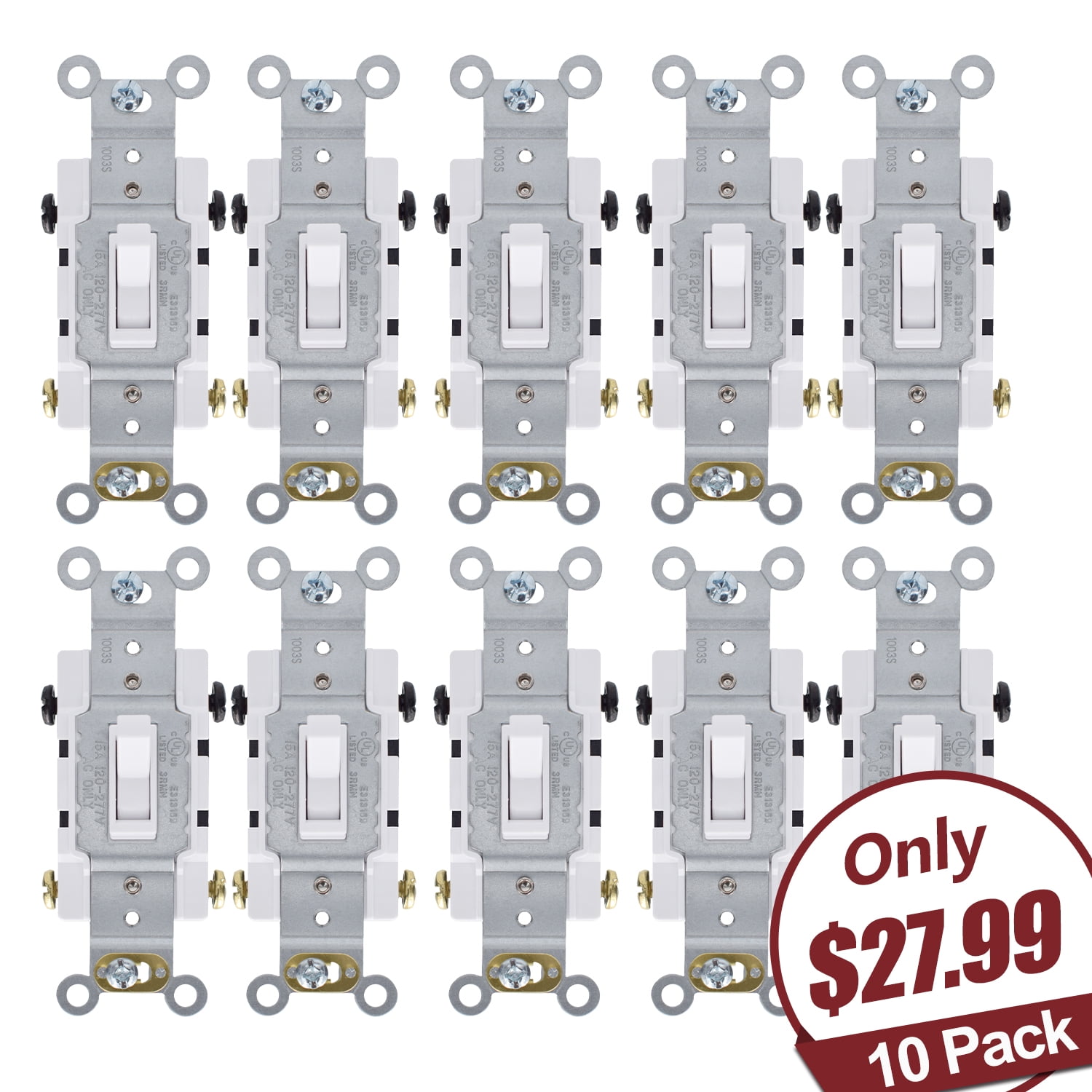 4 Way Light Switch Four Way Switch 15 Amp Electrical Wall Switch, Self ...