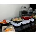 MegaChef Electric Easily Portable Ultra Lightweight Dual Burner Cooktop ...
