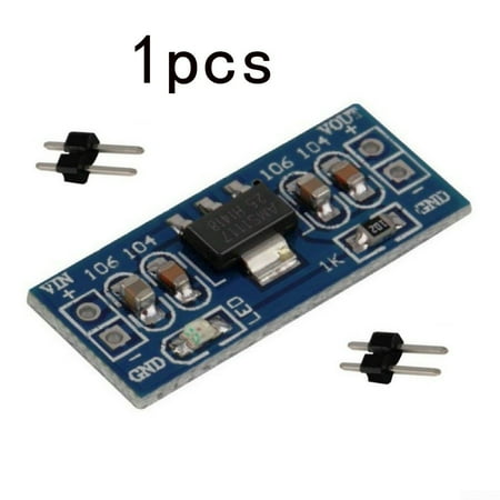 1*AMS1117 3,3V/5V LDO regulated step-down power supply module with two ...
