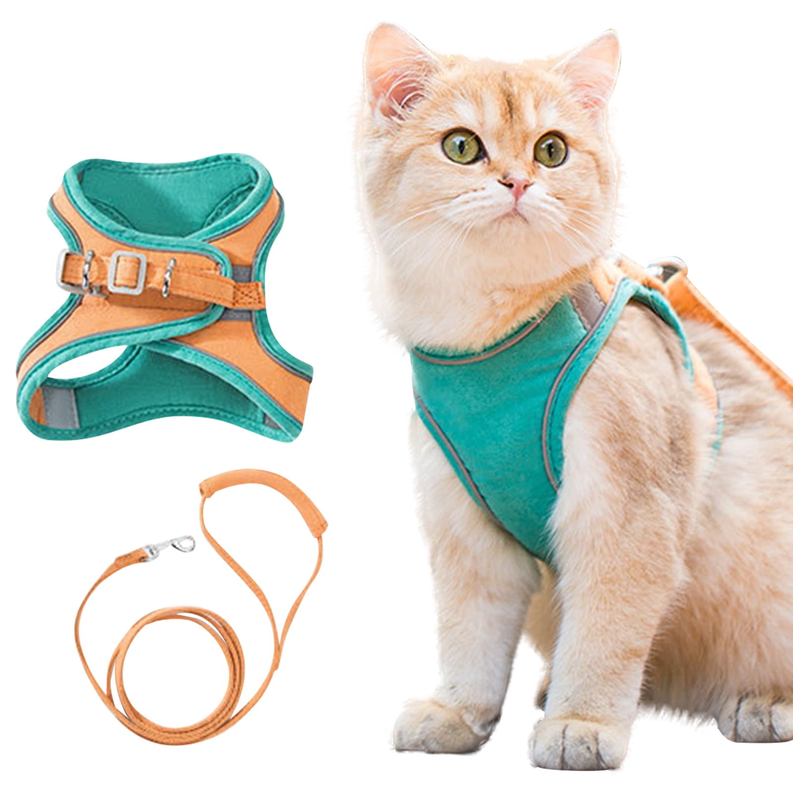 Queenmore Cat Leash, Pet Chest Harness,Vest-style Leash，Cat Collar ...