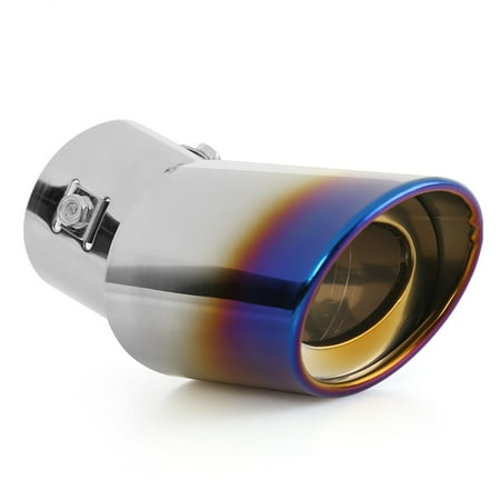 Mymisisa Burnt Blue Bent Stainless Steel Car Exhaust Tip Muffler Tail ...