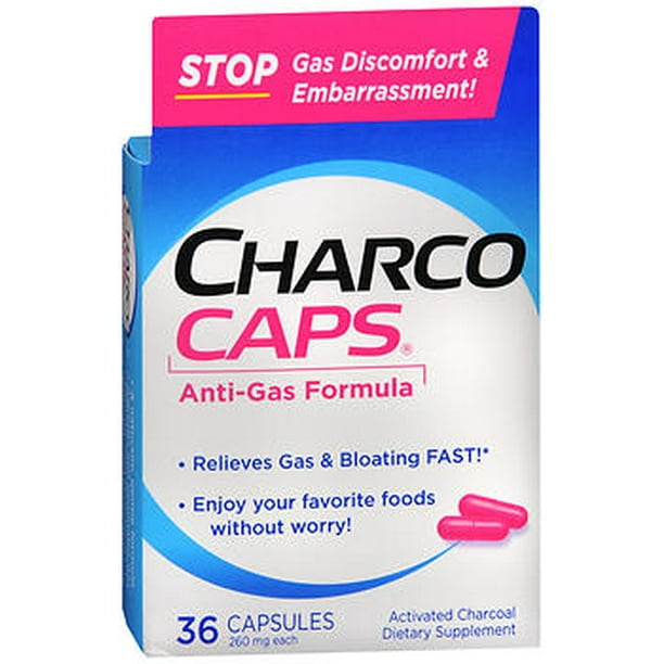 CharcoCaps Activated Charcoal Capsules - 36 Capsules - Walmart.com