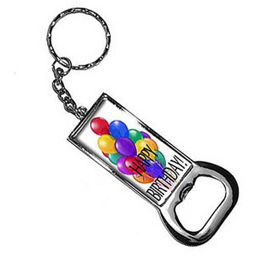 Happy Birthday Bunch Of Party Balloons Birthday Keychain Key Chain Ring ...