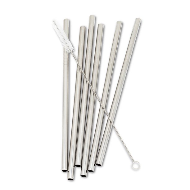 Set of 4 Straight Wide Straws with Brush 7 Pieces - Walmart.com