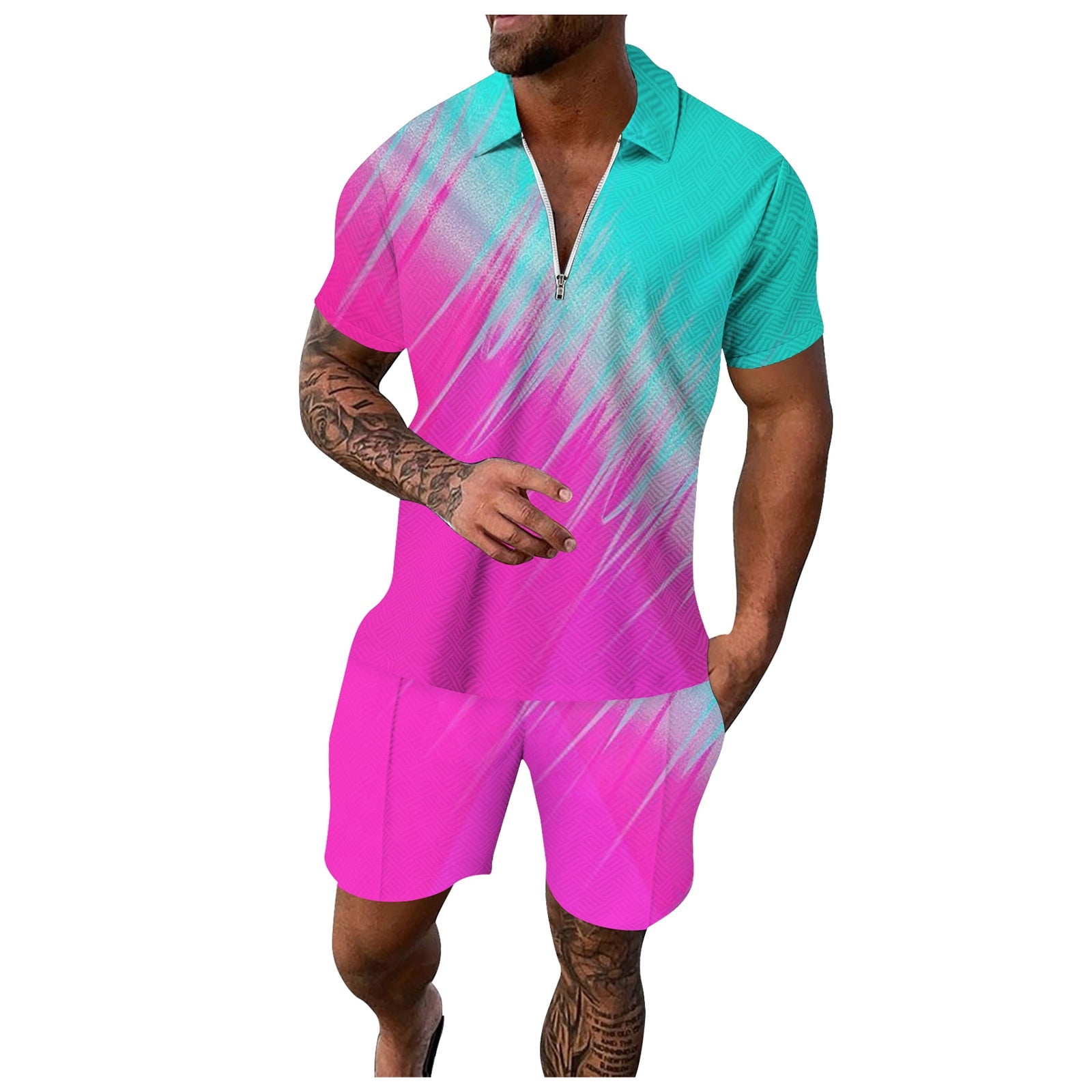 Click here for Hbfagfb Sweat Suits For Men 2 Piece Gradient Quart... prices