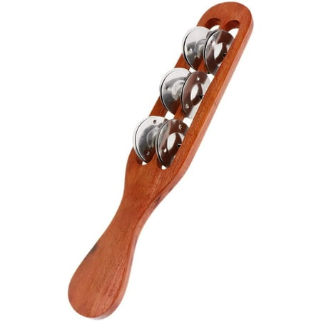 Musical Double Row Tambourine Rattle Hand Bell Shaker Percussion ...