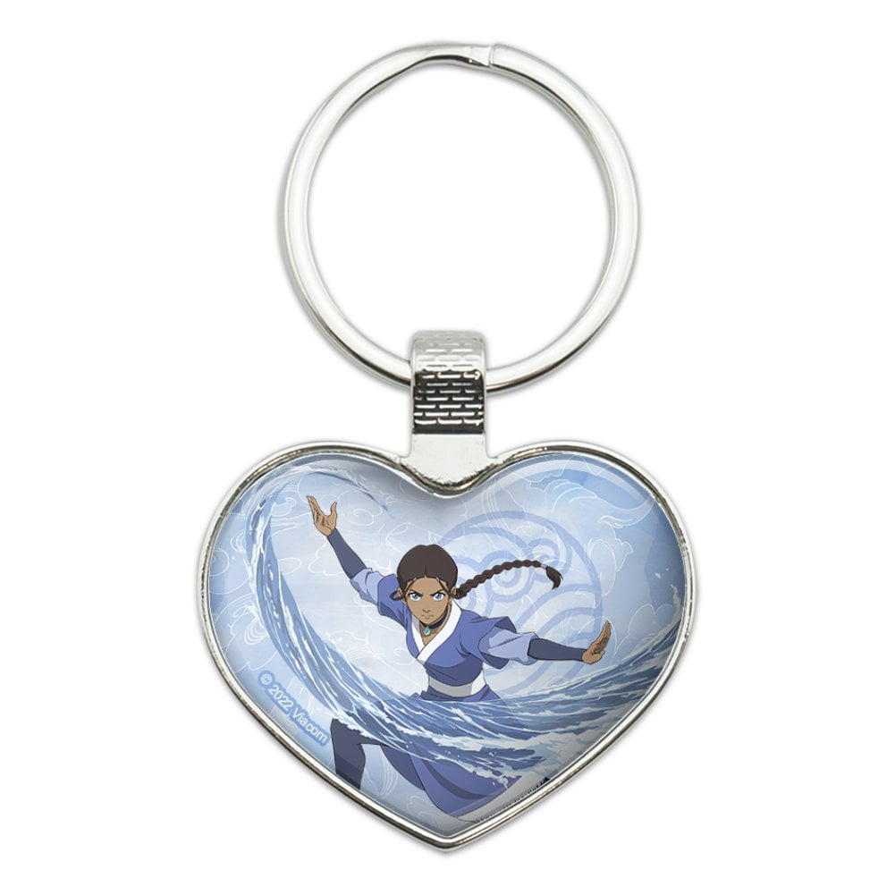 Avatar the Last Airbender Katara Keychain Heart Love Metal Key Chain ...