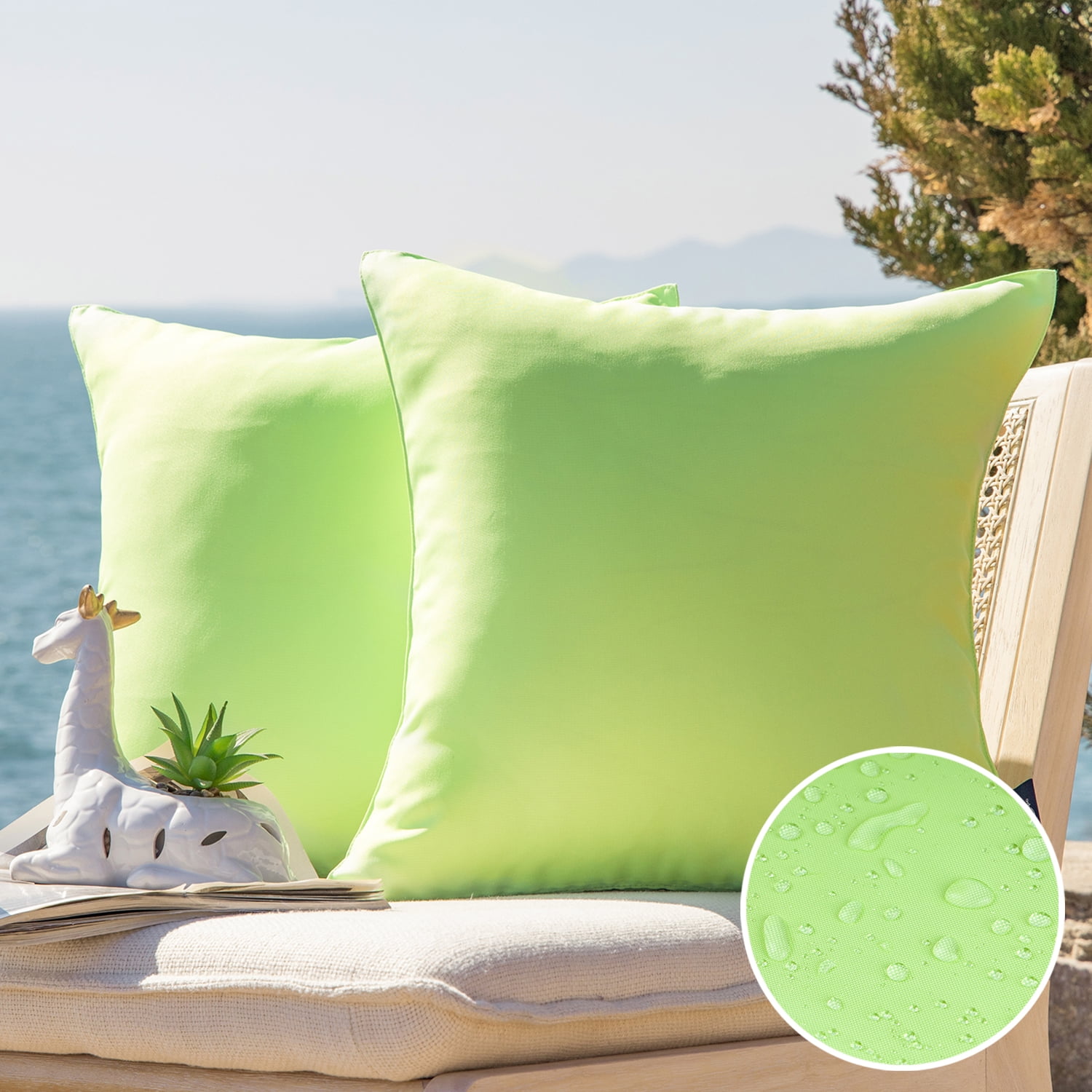 Phantoscope Outdoor Waterproof Decorative Throw Pillow for Patio, 20