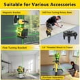 Laser Level,GOCHIFIX 16 Lines 4x360° Green Cross Laser Level Self ...