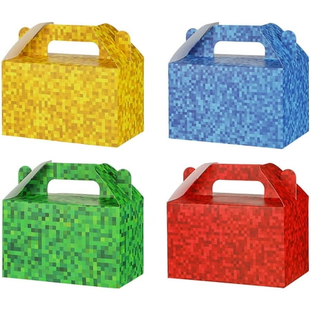 12 Pieces Pixel Miner Treat Boxes Pixels Miner Themed Favor Boxes Pixel ...