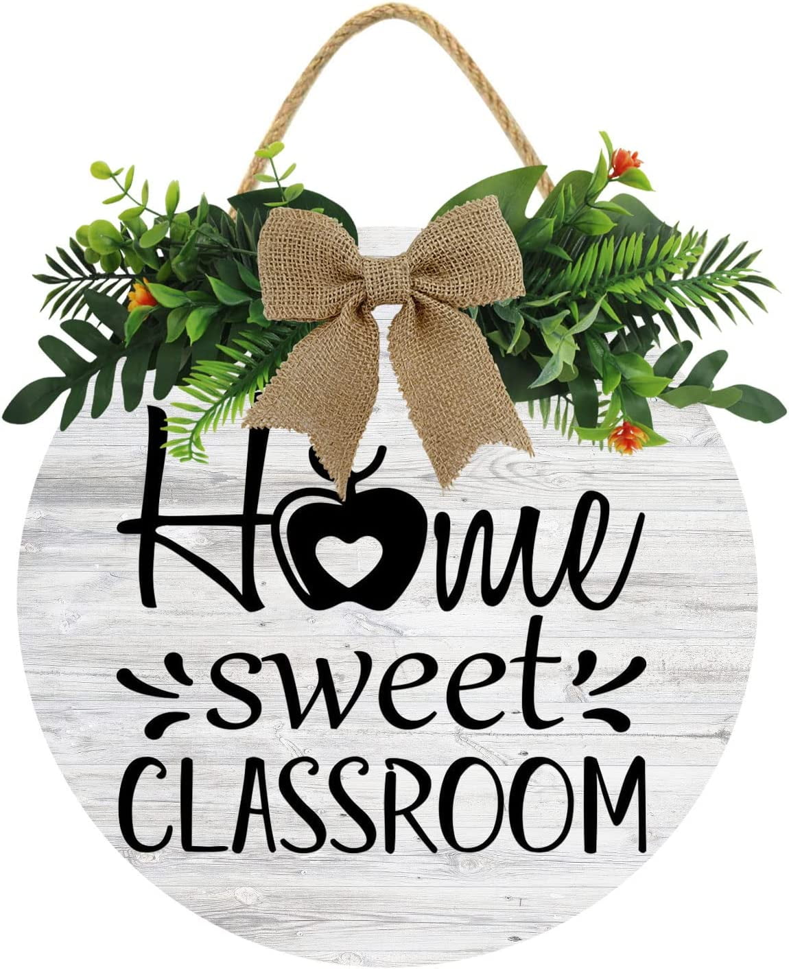 Eveokoki 12" Home Sweet Classroom Sign,Rustic Farmhouse Canvas Print ...